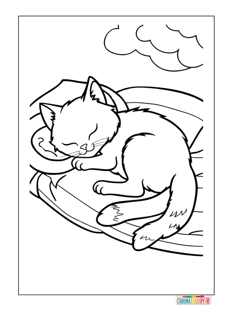 40 Free Cat and Catnap Coloring Pages for Kids and Adults